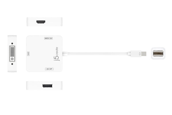 JDA173 mini DisplayPort™ to 4K DisplayPort™/4K HDMI™/DVI Adapter ...
